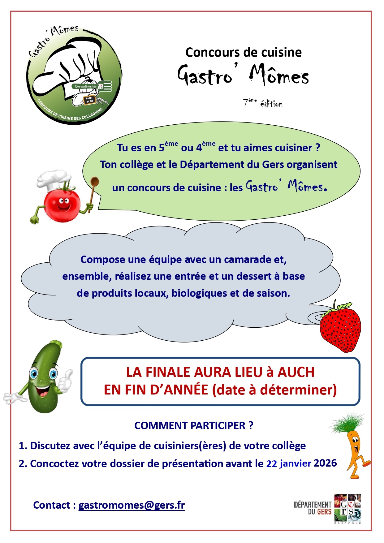 Concours GASTRO MôMES - Actualités - Collège Gabriel Seailles